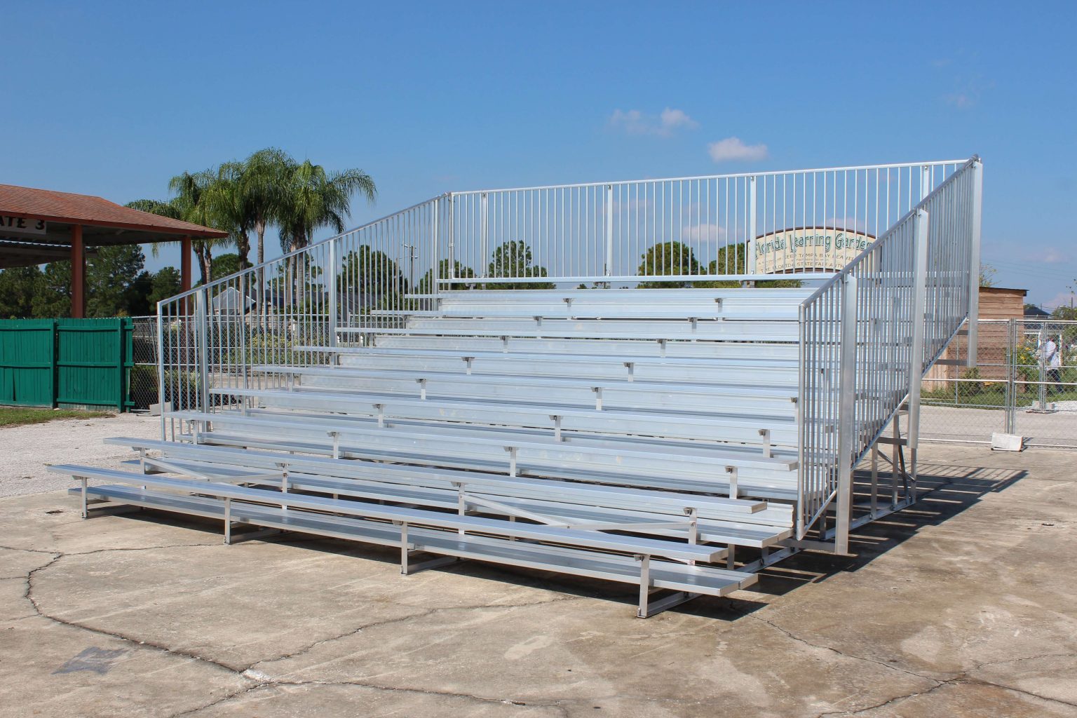 8 Row aluminum bleachers, for sale or rent, Manufacture Install repair