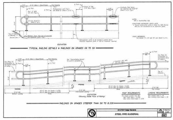 Steel Guide Handrail - Southeastern Seating - Tampa, Florida
